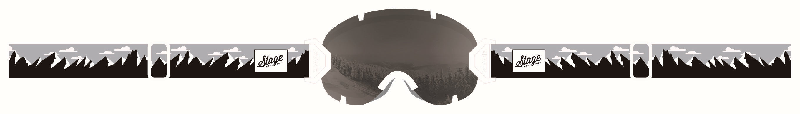 STAGE Mountain Silhouette Strap - Stunt Goggle Strap