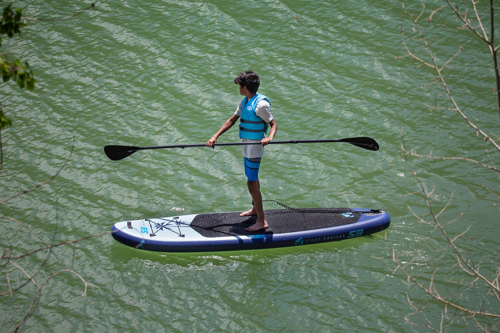 2SIDE Double-Sided Paddleboard Paddle - 100% Carbon Fiber w/ 100% CF B ...